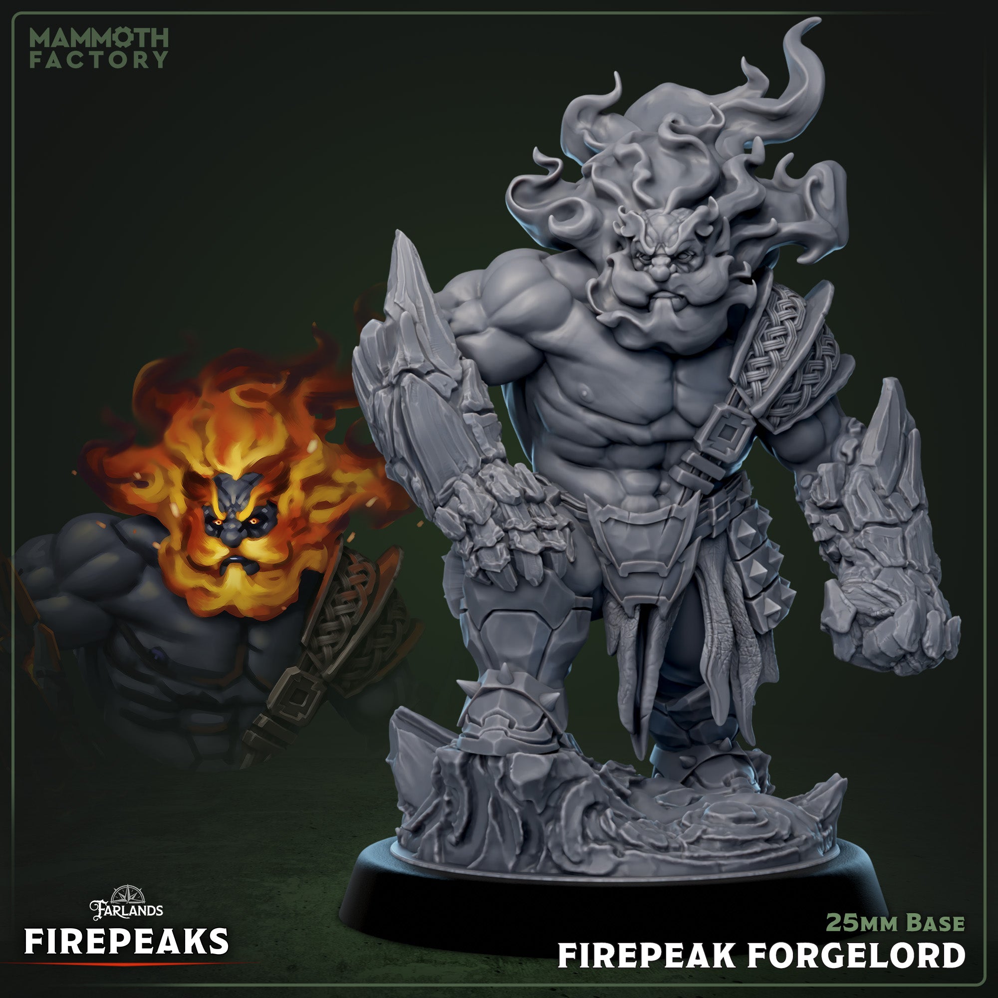 Firepeak Forgelord (Male Fire Dwarf Grappler) – All Systems Go Games